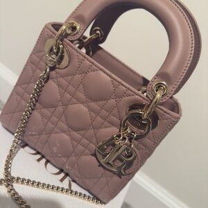 Dior | Bags | Lady Dior Mini Blush Color With Gold Hardware | Poshmark